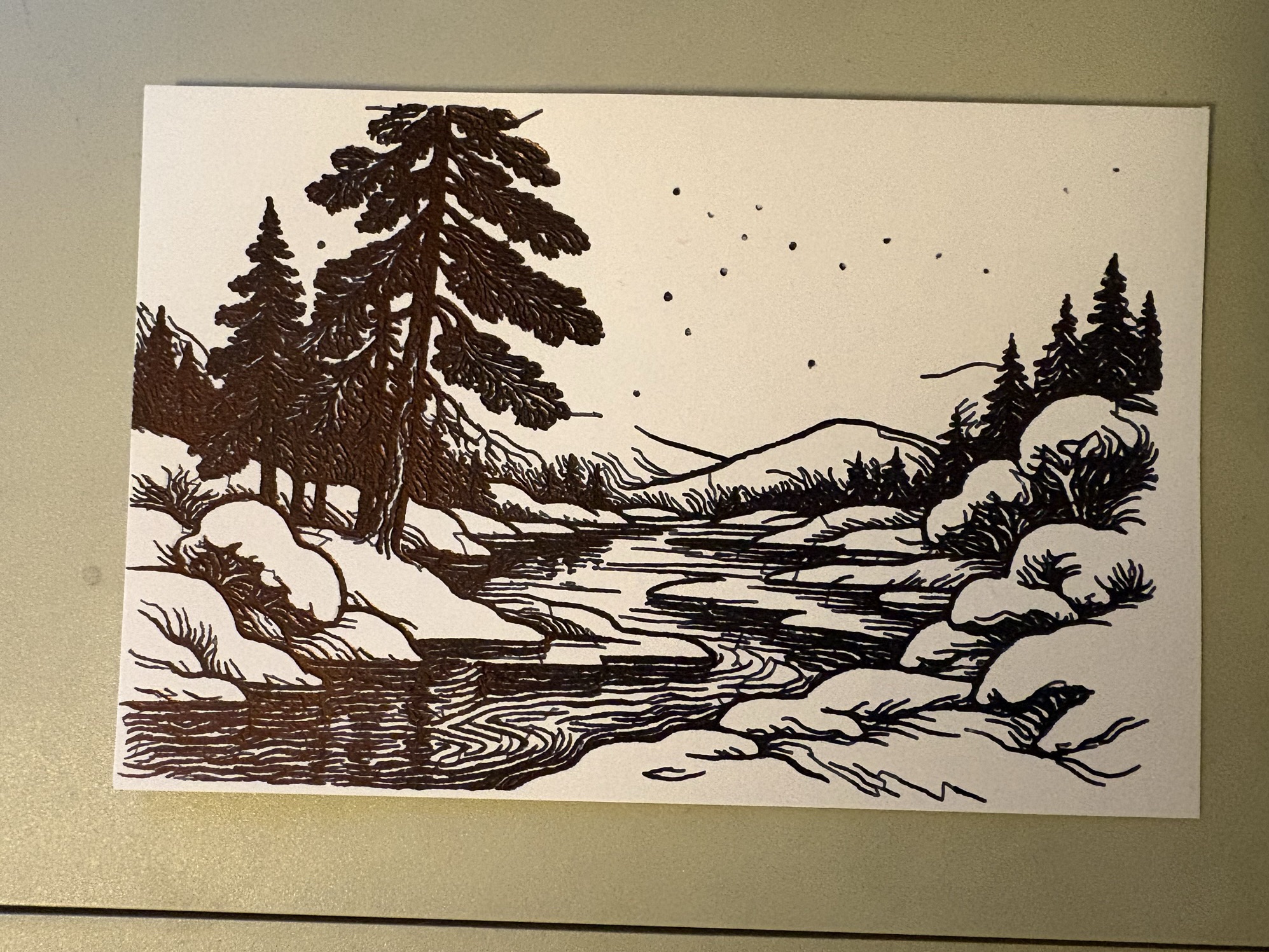 Winter scene one – Plotted Postcards
